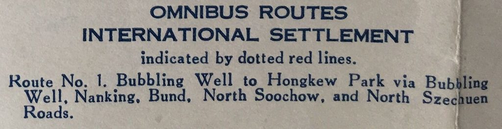 Old Shanghai full bus schedule 1931 - Shanghailander